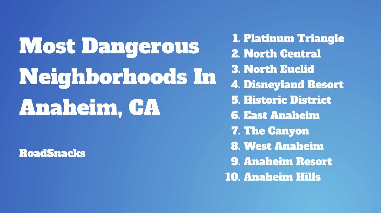 10 Most Dangerous Neighborhoods In Anaheim, CA [2025]