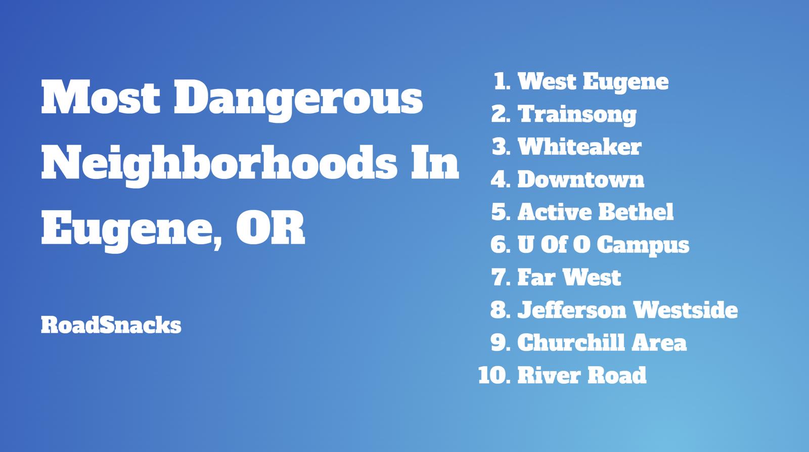 10 Most Dangerous Neighborhoods In Eugene, OR [2025]