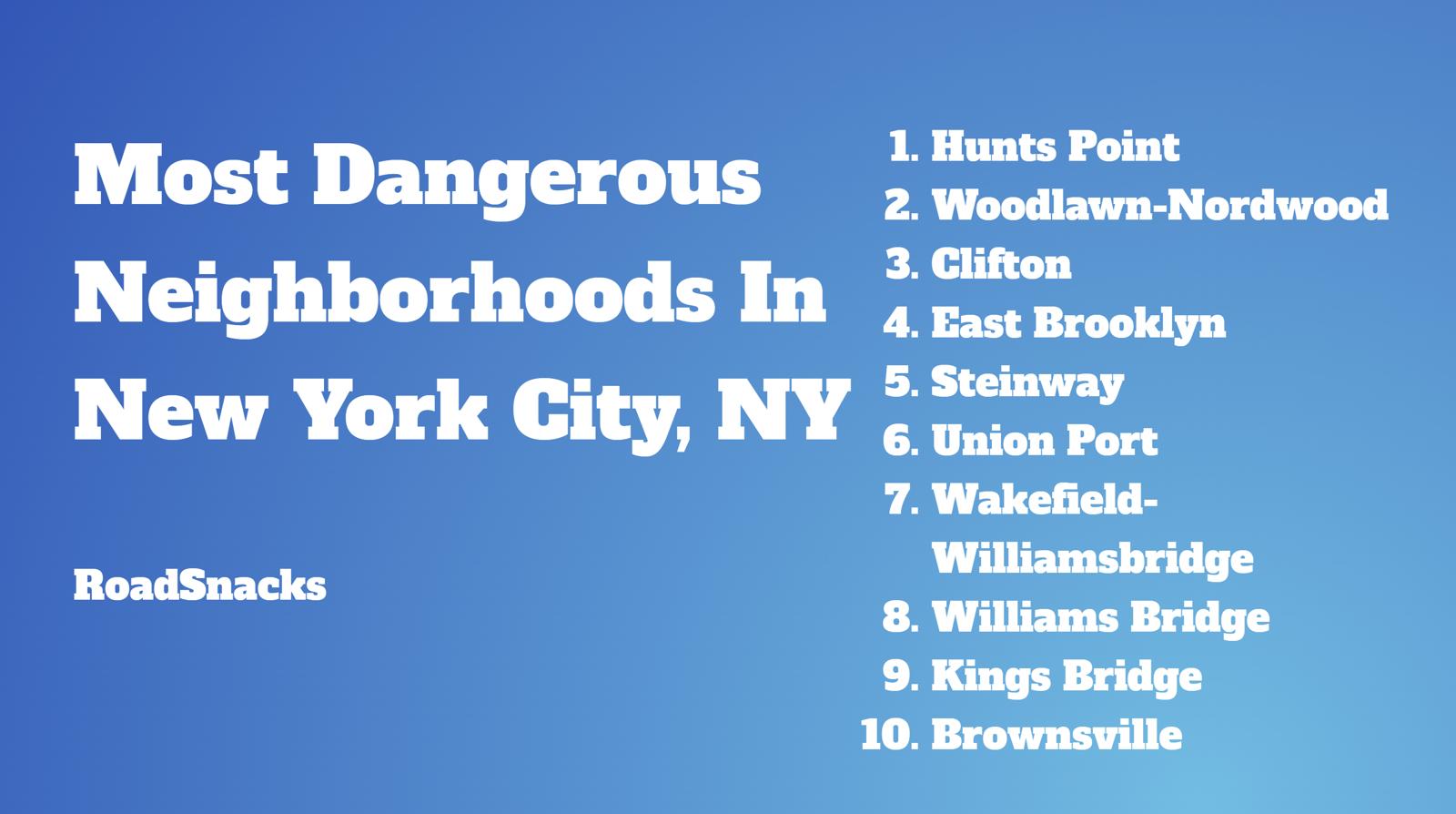 10 Most Dangerous Neighborhoods In New York, NY [2025]