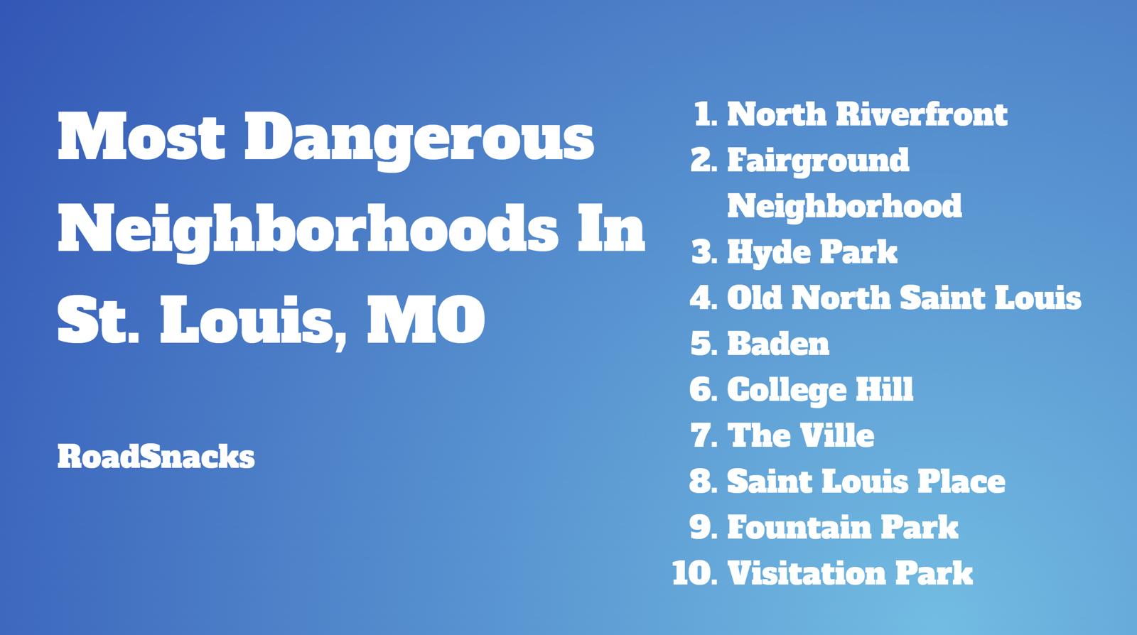 10 Most Dangerous Neighborhoods In St. Louis, MO [2025]